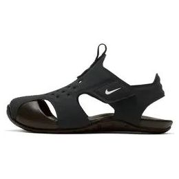 Badesandale Nike SPORTSWEAR "Sunray Protect 2 TD", M&auml;dchen, Gr. 23,5, schwarz, wei&szlig;, Synthetik, Schuhe