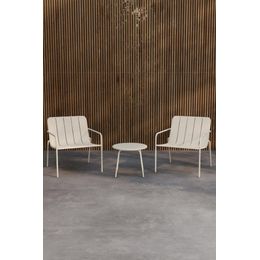 Gartenlounge-Set VENTURE HOME "Minos, gro&szlig;z&uuml;giges Outdoor-Set f&uuml;r vielseitige Nutzung", beige, beige, beige, B:70cm H:74,5cm T:70cm, Stahl, Sitzm&ouml;bel-Sets, Loungem&ouml;bel mit Metallgestell, pulverbeschichtet