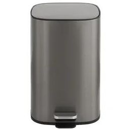 M&uuml;lleimer OTTO HOME "Keenna, mit verz&ouml;gertem Schlie&szlig;mechanismus und verstecktem Griff", metal grau, B:24,2cm H:38,6cm T:28,36cm, Edelstahl, M&uuml;lleimer, M&uuml;lleimer, Treteimer f&uuml;r K&uuml;che oder Bad, Abfalleimer mit Deckel