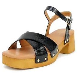 Sandale FINDLAY "CAELI", Damen, Gr. 39, schwarz, Polyurethane, Schuhe Sandale, in Lackoptik mit Nieten