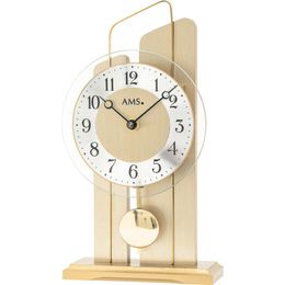 Pendeltischuhr AMS, gold (messingfarben, goldfarben), Tischuhren, Wohnzimmer, Esszimmer, Made in Germany