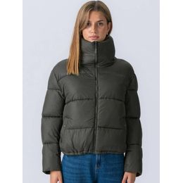 Outdoorjacke TEESHOPPEN "TEESHOPPEN Jacket Short Puffer", Damen, Gr. L, olive, Obermaterial: 100% Nylon, Jacken Outdoorjacke