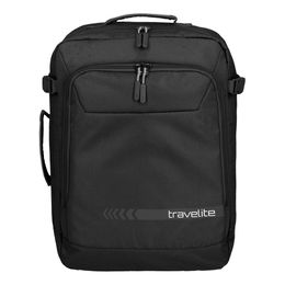 Freizeitrucksack Travelite "KICK OFF Rucksack/Bordgep&auml;ck", Gr. B/H/T: 37cm x 50cm x 20cm, schwarz, Polyester, unifarben, Basic, Rucks&auml;cke Freizeitrucksack, Reiserucksack Streetpack Kabinengep&auml;ck