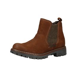 Stiefelette Josef Seibel "Josef Seibel Stiefelette Leder/Textil", Damen, Gr. 39, braun, grau, Leder, Textil, Schuhe Stiefelette