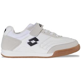 Sneaker Lotto, M&auml;dchen, Gr. 25, wei&szlig;, schwarz, Synthetik, Textil, gepflegt, Schuhe Sneaker, - in kinderfu&szlig;gerechter Passform