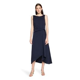 Cocktailkleid Vera Mont "Damen mit Raffung", Damen, Gr. 34, Normalgr&ouml;&szlig;en, night sky, Satin, Obermaterial: 100% Polyester. Futter: 100% Polyester, ausgestellt lang, U-Boot-Ausschnitt, Kleider