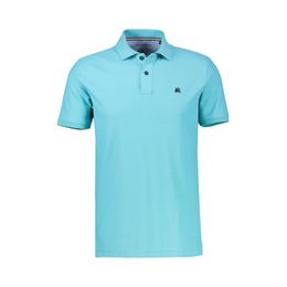 Poloshirt Lerros "Kassisches Poloshirt f&uuml;r Herren in *Cool & Dry* Piqu&eacute;qualit&auml;t", Herren, Gr. L, reef blau, 60% Baumwolle, 40% Polyester, ohne Ausschnitt, Shirts