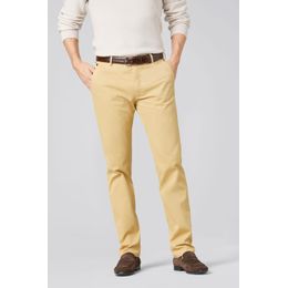 Chinos MEYER "New York 1-5045", Herren, Gr. 34, L&auml;nge 34, senf, 98% Baumwolle, 2% Elasthan, unifarben, regular fit lang, Hosen, mit Stretch-Dehnbund