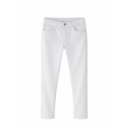 5-Pocket-Jeans Angels "AN-DOLLY", Damen, Gr. 34, L&auml;nge 28, wei&szlig;, Denim/Jeans, Obermaterial: 85% Baumwolle, 13% Elastomultiester, 2% Elasthan, unifarben, straight fit lang, Jeans 5-Pocket-Jeans, mit Stretch, Straight-Fit