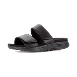 Pantolette ROLLINGSOFT, Damen, Gr. 35, schwarz, Glattleder, Schuhe Pantolette, Keilabsatz, Schlupfschuh, Sommerschuh in Komfortweite G (=weit)