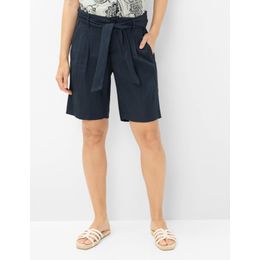 Bermudas Brax "Style MAINE B", Damen, Gr. 36, Normalgr&ouml;&szlig;en, navy, Web, 59% Leinen, 19% Baumwolle, 19% Viskose, 3% Elasthan, Hosen Bermudas