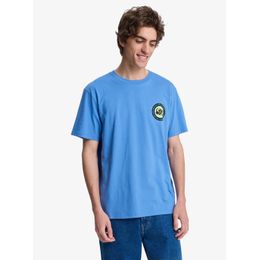 T-Shirt Quiksilver "EV DUALITY SHORT SLEEVE", Herren, Gr. M (50), riviera, Obermaterial: 100% Baumwolle, Shirts T-Shirt