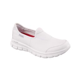 Berufsschuh Skechers "Sure Track" Gr. 35, wei&szlig;, 35, Obermaterial: 50% Rindsleder Leather cow. 50% Lammleder LEL., Schuhe