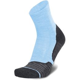 Arbeitssocken Meindl "Socke Merino light MT3", Damen, Gr. 36, blau (hellblau), Obermaterial: 46% Polyamid PA. 38% Wolle mw. 13% Polypropylen PP. 3% Elasthan EL., Socken