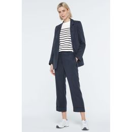 Stoffhose SENSES.THE LABEL, Damen, Gr. L, Normalgr&ouml;&szlig;en, night navy, Web, Material: 100% Lyocell, unifarben, relaxed fit kn&ouml;chellang, Hosen Stoffhose, mit Elastikbund hinten