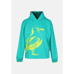 Kapuzenpullover SALZHAUT "Hoodie ADJ&Uuml;S", Damen, Gr. XS, lagoon, Obermaterial: 80% Baumwolle CO (CMIA). 20% Polyester PES., Pullover Kapuzenpullover