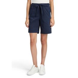 BETTY & CO Bermudas BETTY & CO "Damen mit elastischem Bund", Damen, Gr. 36, Normalgr&ouml;&szlig;en, dunkelblau, Obermaterial: 76% Baumwolle, 20% Polyamid, 4% Elasthan, gerade kurz, Hosen Bermudas