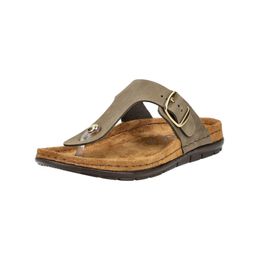 Zehentrenner Rohde "Rohde Pantoletten Veloursleder", Damen, Gr. 39, olive, Veloursleder, Schuhe Zehentrenner