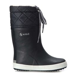 Gummistiefel Aigle "Giboulee", M&auml;dchen, Gr. 24, marine, wei&szlig;, Obermaterial: 100% Naturkautschuk NaRubber., Schuhe Gummistiefel