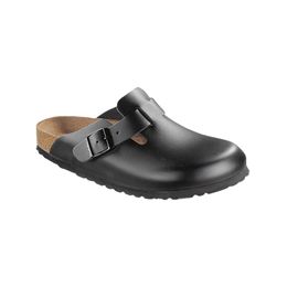 Pantolette Birkenstock "Boston", Damen, Gr. 44, schwarz, Obermaterial: 100% Rindsleder Leather cow., Schuhe Pantolette
