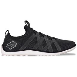 Sneaker Lotto, Herren, Gr. 46, schwarz, wei&szlig;, Kunstfaser, unifarben, Schuhe Sneaker, - mit extra d&uuml;nner Sohle - wie barfu&szlig;