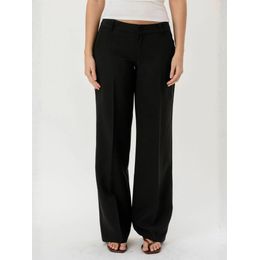 Chinohose ITS MAY "ITS MAY Trouser Low", Damen, Gr. L, Normalgr&ouml;&szlig;en, schwarz, Obermaterial: 89% Polyester, 11% Elasthan, Hosen Chinohose