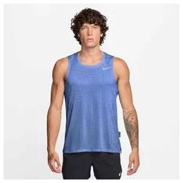 Laufshirt Nike "M NK DF BREATHE MILER TANK", Herren, Gr. XL, royal pulse, Obermaterial: 100% Polyester, normal, Rundhals, Shirts Laufshirt, &auml;rmelloses Design, rundhalsausschnitt, atmungsaktives Material