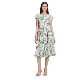 BETTY & CO Cocktailkleid BETTY & CO "Damen mit Aufdruck", Damen, Gr. 36, Normalgr&ouml;&szlig;en, nature, gr&uuml;n, Obermaterial: 90% Polyester, 10% Elasthan. Futter: 100% Polyester, tailliert lang, Rundhals, Kleider