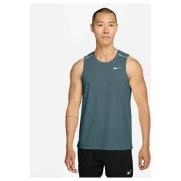 Tanktop Nike "Nike Miler Men's Dri-FIT Running Tank", Herren, Gr. M, mineral slate, Obermaterial: 100% Polyester, normal, Rundhals, Tops Tanktop, sportliche Schnittform, f&uuml;r Sportmode und Streetwear