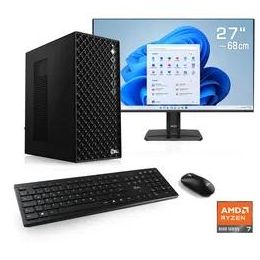 CSL PC-Komplettsystem "Mystic V24169", Energieeffizienz: E (A-G), schwarz, Microsoft Windows 11 Home (64 Bit), 32 GB RAM 1.000 GB SSD, Computer_Komplettsysteme
