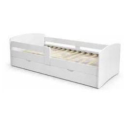 Stauraumbett OTTO HOME "Cocolino, Daybett, Stauraumbett, Kinderbett, Einzelbett, Funktionsbett", wei&szlig;, wei&szlig;, wei&szlig;, B:204,6cm H:61cm, Betten, Stauraumbett, mit Lattenrost, ausziehbarer Schublade, Liegefl&auml;che 90 x 200 cm