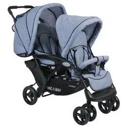 CHIC 4 BABY Geschwisterwagen CHIC4BABY "Duo", Kinder, hellblau, Kinderwagen, mit feststellbaren Doppelschwenk-Vorderr&auml;dern