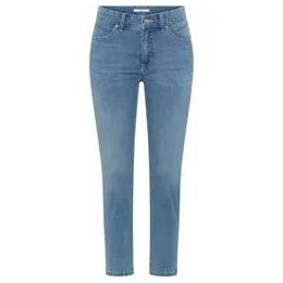 7/8-Jeans MAC "MELANIE 7/8 summer", Damen, Gr. 46, L&auml;nge 27, light random mid blau wash, Denim/Jeans, Obermaterial: 90% Baumwolle, 8% Polyester, 2% Elasthan, straight fit 7/8-L&auml;nge, Jeans, Sommerliche Denim-Qualit&auml;t, sehr leicht im Gewicht