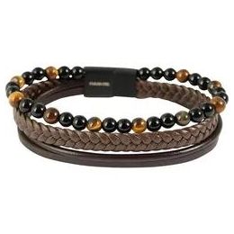 Adelia&acute;s Armband ADELIA ́S "Herren Armband &ndash; Lederarmband aus Leder mit Tigerauge 23 cm", braun, Armb&auml;nder, Herren, 23cm, Leder, Armband, Ideal zum Verschenken &ndash; schlicht und stilvoll