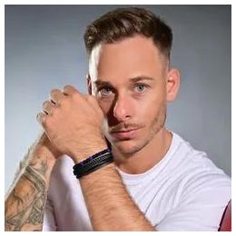 Adelia&acute;s Armband ADELIA ́S "Herren Armband &ndash; Lederarmband aus Leder mit Sodalith 23 cm", schwarz, Armb&auml;nder, Herren, 23cm, Leder, Armband, Zum Verschenken &ndash; passend f&uuml;r viele Anl&auml;sse