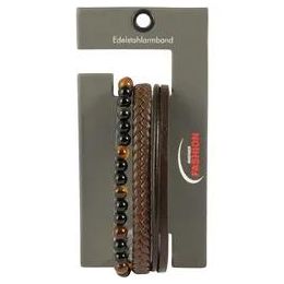 Adelia&acute;s Armband ADELIA ́S "Herren Armband &ndash; Lederarmband aus Leder mit Tigerauge 21 cm", braun, Armb&auml;nder, Herren, 21cm, Leder, Armband, Eine sch&ouml;ne Geschenkidee f&uuml;r jeden Anlass