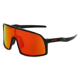 Oakley OO9462 SUTRO S | Herren-Sonnenbrille | Fassung: Vollrand, Monoscheibe, Kunststoff, Schwarz Gl&auml;nzend | Glasfarbe: Orange