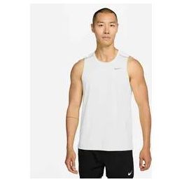 Tanktop Nike "Nike Miler Men's Dri-FIT Running Tank", Herren, Gr. XL, wei&szlig;, reflect, Obermaterial: 100% Polyester, normal, Rundhals, Tops Tanktop, sportliche Schnittform, f&uuml;r Sportmode und Streetwear