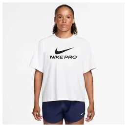 Kurzarmshirt Nike "W NP DF 365 SS LOOSE TOP", Damen, Gr. XXL, wei&szlig;, schwarz, Obermaterial: 87% Polyester, 13% Elasthan, normal, Rundhals, Shirts, lockere Passform, Kurzarm, Rundhalsausschnitt, ohne Verschluss