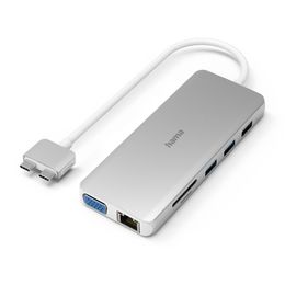 Hama Laptop-Dockingstation "USB-C Multiport Apple MacBook Air und Apple MacBook Air Pro, 12 Ports", silber, B:134mm H:15mm T:55mm, Dockingstationen