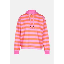 Kapuzenpullover SALZHAUT "Hoodie ADEBAAR", Damen, Gr. M, blossom, orange, Obermaterial: 80% Baumwolle CO (CMIA). 20% Polyester PES., Pullover Kapuzenpullover