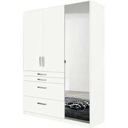 Kleiderschrank Rauch "Harburg im Schlafzimmer", wei&szlig;, B:136cm H:197cm T:54cm, Holzwerkstoff, Schr&auml;nke, Kleiderschrank, Schlafzimmerschrank Schrank Garderobe mit Spiegel
