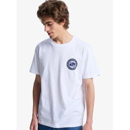 T-Shirt Quiksilver "EV DUALITY SHORT SLEEVE", Herren, Gr. L (52), wei&szlig;, Obermaterial: 100% Baumwolle, Shirts T-Shirt