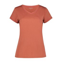Funktionsshirt Icepeak "Icepeak T-shirt Beasley", Damen, Gr. L, hellrot, Stoff, 100% Polyester, normal, V-Ausschnitt, Shirts Funktionsshirt