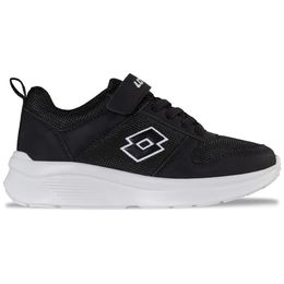 Sneaker Lotto, M&auml;dchen, Gr. 25, schwarz, wei&szlig;, Kunstfaser, Synthetik, unifarben, Schuhe Sneaker, - besonders leicht & bequem