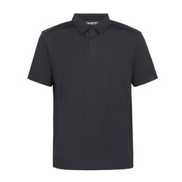 Poloshirt Dachstein "Dachstein Pique polo shirt Loretto", Herren, Gr. L, schwarz, Stoff, 90% Polyester, 10% Elasthan, normal, ohne Ausschnitt, Shirts