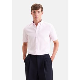 Businesshemd Seidensticker "Schwarze Rose", Herren, Gr. S (38), normale &Auml;rmell&auml;ngen, ros&eacute;, 100% Baumwolle, Strukturmuster, tailored fit, Hemden, Shaped 1/2 Button-Down-Kragen Struktur