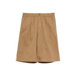 Bermudas s.Oliver, Damen, Gr. 36, N-Gr, braun, Web, Obermaterial: 55% Leinen, 45% Baumwolle, unifarben, knielang, Hosen Bermudas, Sommer-Shorts mit Leinen