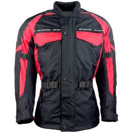 Motorradjacke Roleff "Reno" Gr. M, rot (rot, schwarz), Jacken, M, Obermaterial: 100% Polyester. Innenfutter: 100% Polyester, mit Protektoren, 4 Taschen, 3 Bel&uuml;ftungsl&ouml;cher