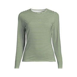 LANDS' END Schnelltrocknendes UPF 50 Sonnenschutz-Badeshirt, Damen,  Gr&uuml;n, Nylon-Mischung, by Lands' End